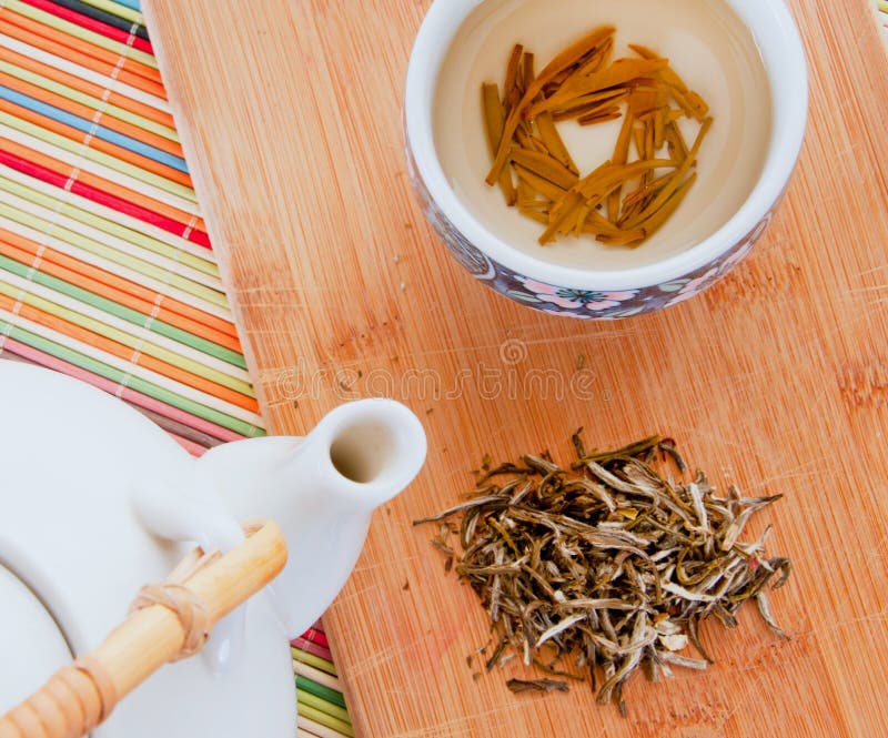 Loose leaf tea preparation stock photo. Image of white - 17934452