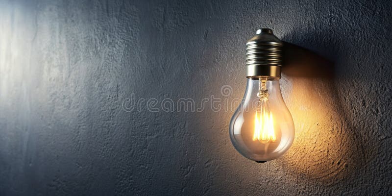 A Loose Light Bulb on a Wall Flickers Erratically Casting an Unstable ...