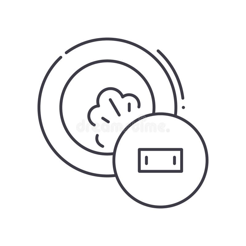 Loose Powder Line Icon, Outline Symbol, Vector Illustration, Concept ...