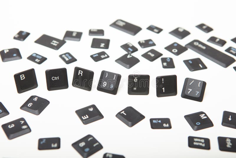 Loose Scattered Composed Key Covers Stock Image - Image of input ...