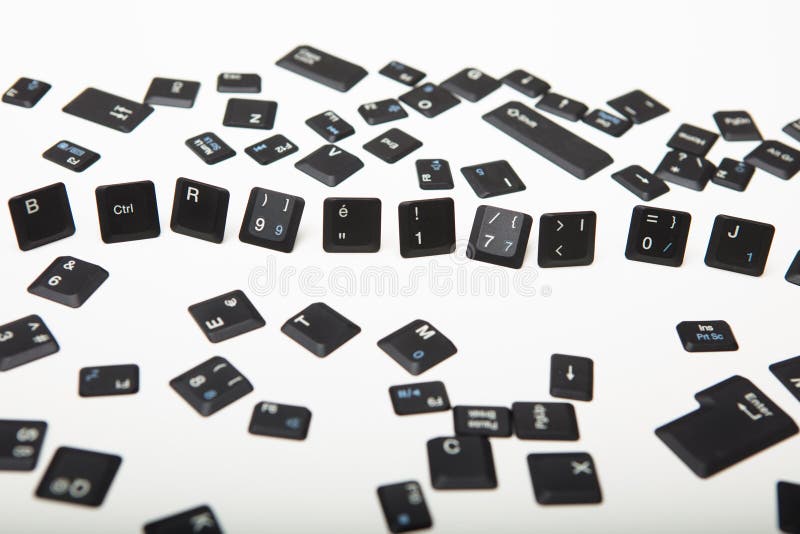 Loose Scattered Composed Key Covers Stock Photo - Image of close, enter ...