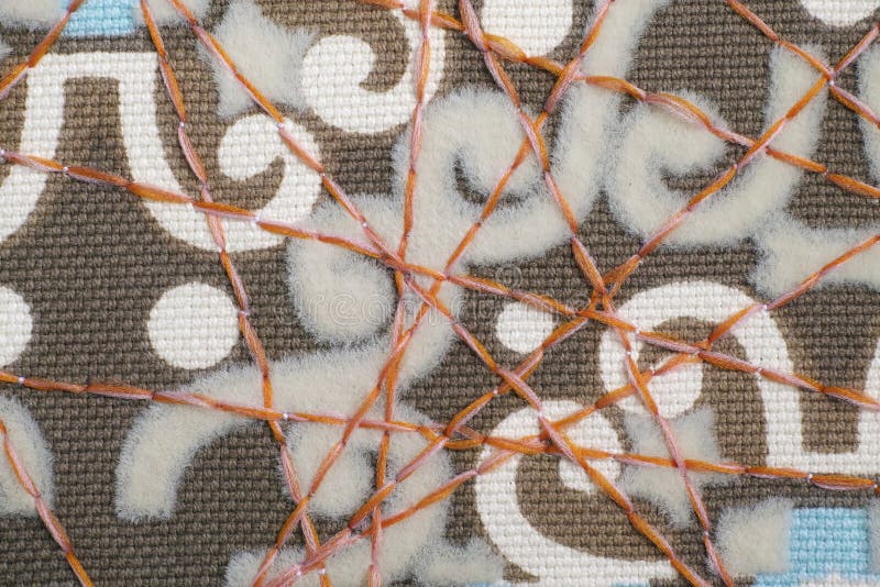 Zig zag finishing stitch stock photo. Image of background - 209253460