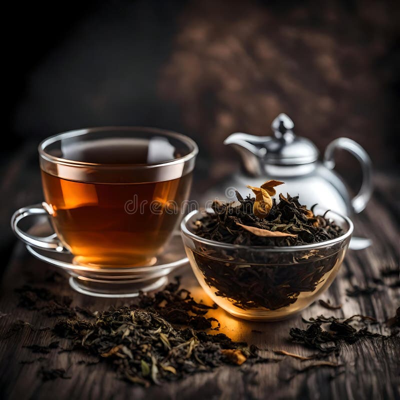 Loose Tea Leaves - Ai Generated Image Stock Illustration - Illustration ...