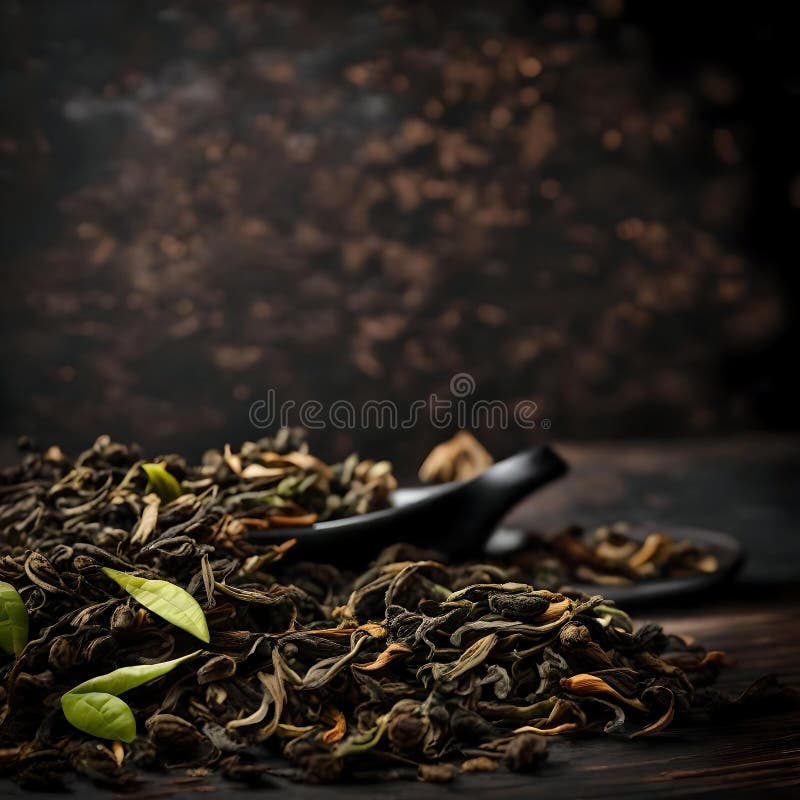 Loose Tea Leaves - Ai Generated Image Stock Illustration - Illustration ...