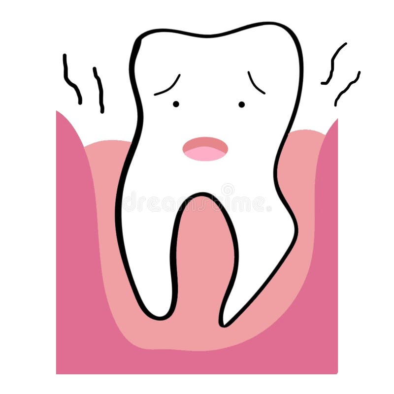 Loose teeth illustration stock illustration. Illustration of loosing ...