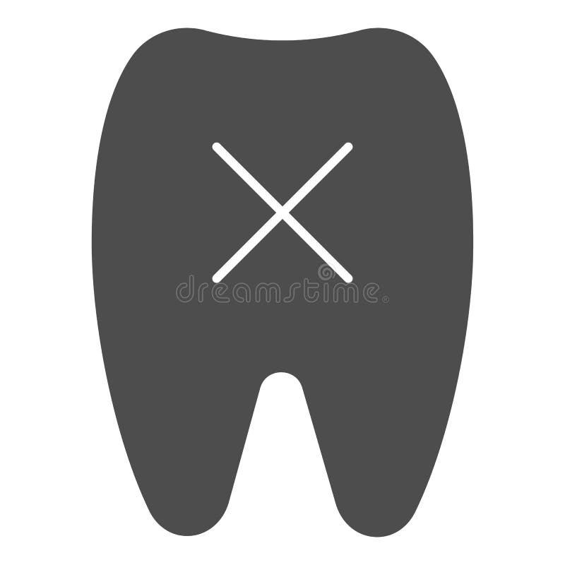 Loose Tooth Solid Icon. Missing Tooth Vector Illustration Isolated on ...