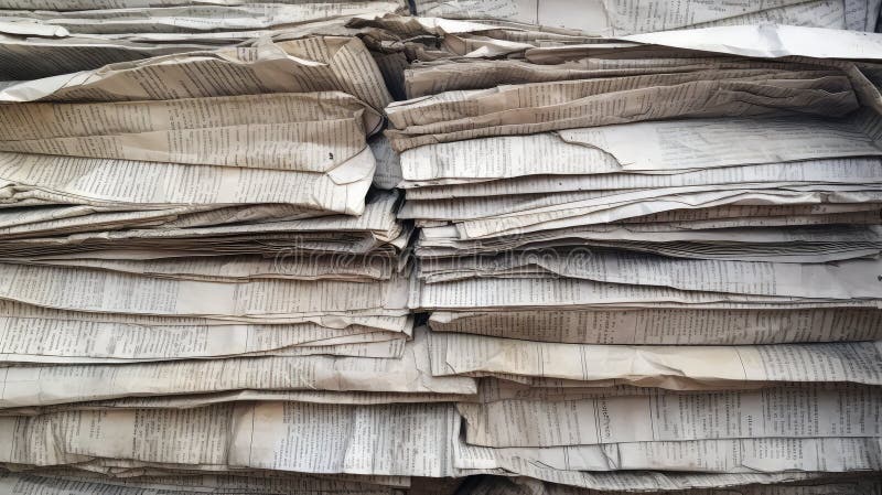 Loosely Newspaper Texture Fold Stock Illustration - Illustration of ...