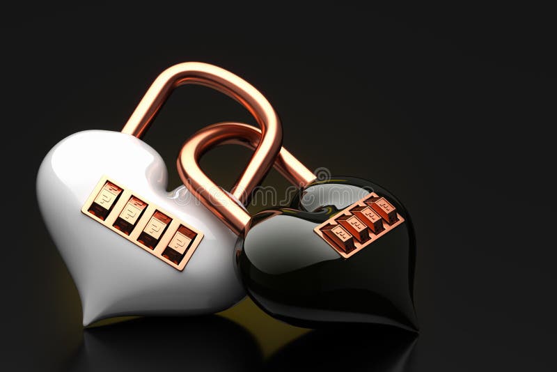 Loosen the Lock Code Puzzle Heart. Stock Illustration - Illustration of ...