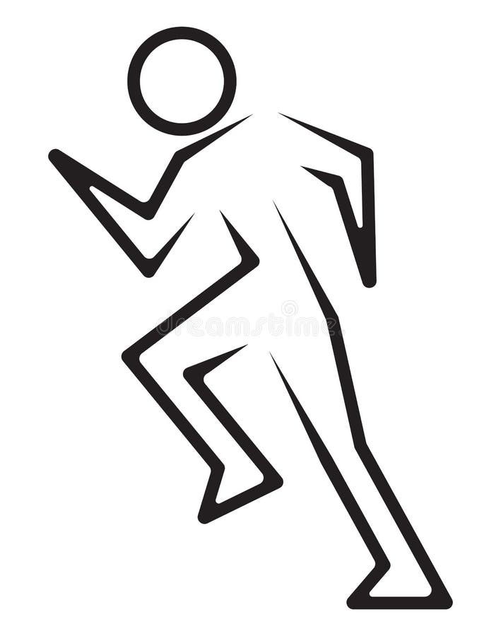 Lopend mensenpictogram stock illustratie. Illustration of persoon ...