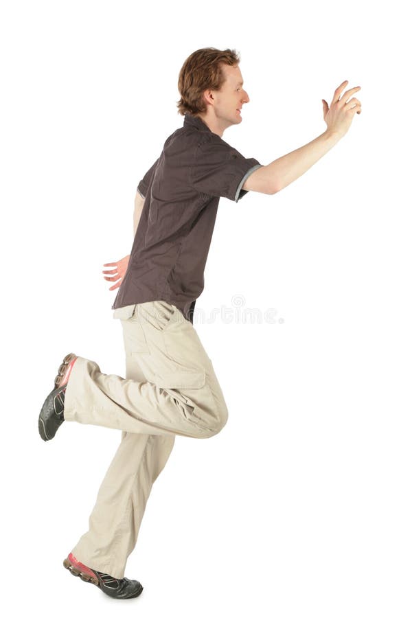 Mens die laat lopen stock afbeelding. Image of latijns - 32122145