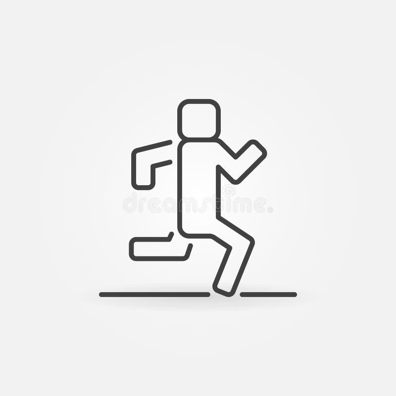 Lopend Overzichts Vectorpictogram Vector Illustratie - Illustration of ...