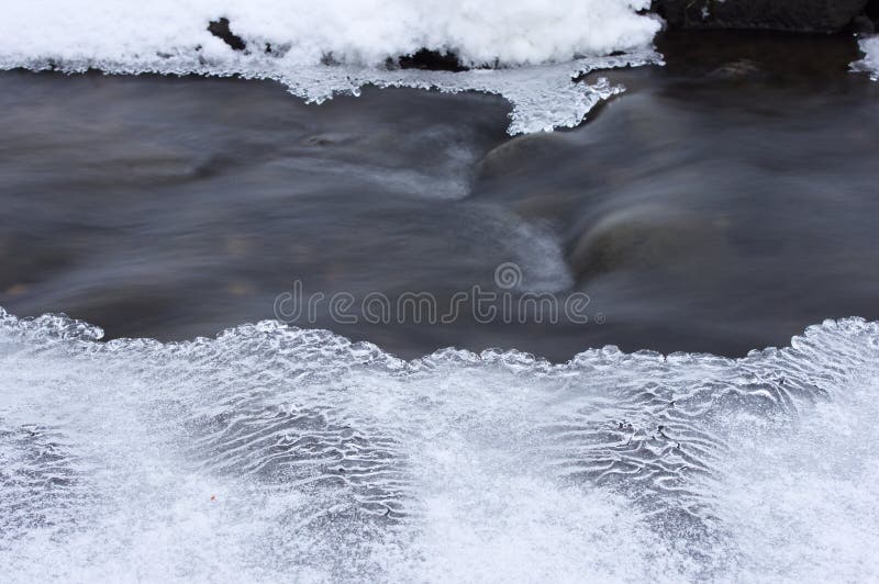 Lopend water en ijs stock foto. Image of water, koude - 24019694