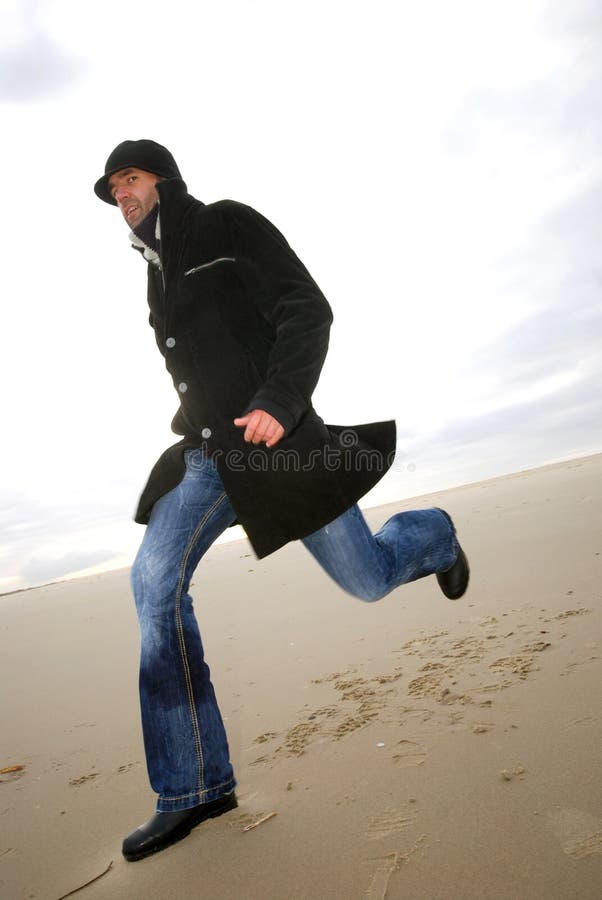 Lopende mens stock afbeelding. Image of buiten, jongen - 21739299