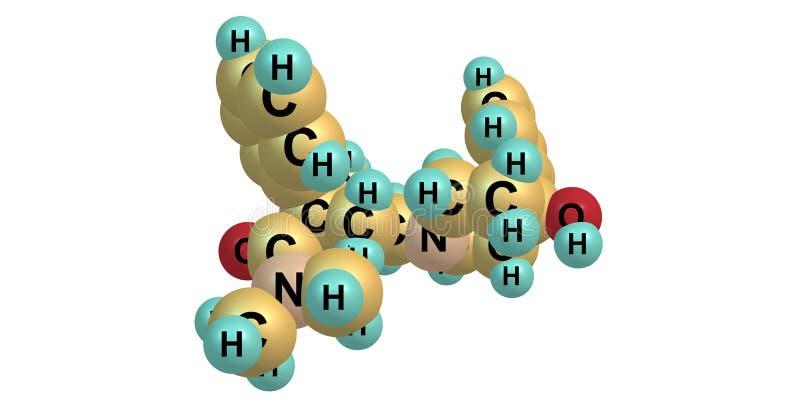 Loperamide Molecular Structure Isolated on Black Stock Illustration ...