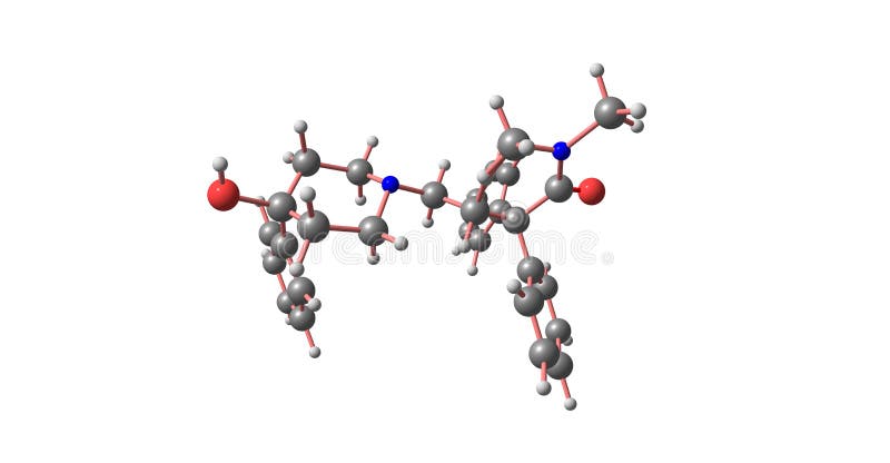 Loperamide Molecular Structure Isolated on Black Stock Illustration ...