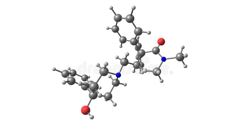 Loperamide Molecular Structure Isolated on Grey Stock Illustration ...