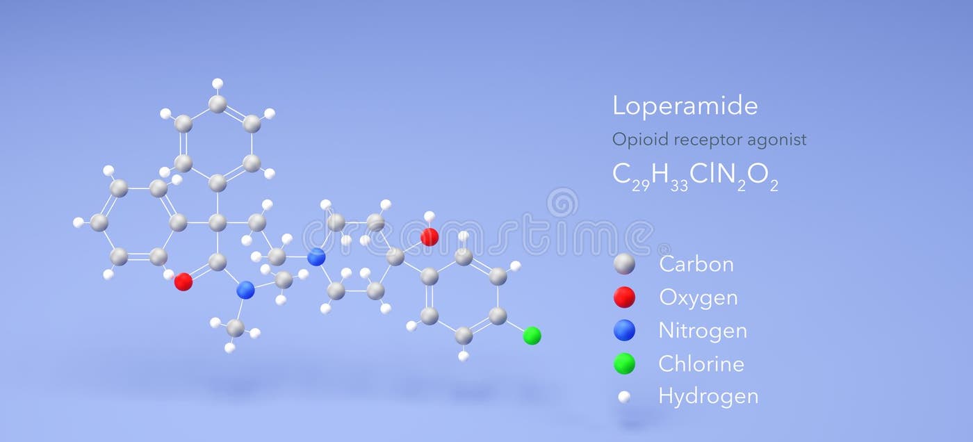 Loperamide Molecule Stock Illustrations – 26 Loperamide Molecule Stock ...