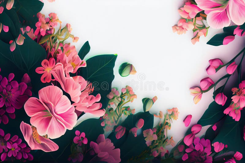 Loral Background with Flowers Stock Illustration - Illustration of ...