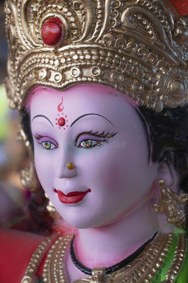 Lord Durga Maa Durga Fecha Na Face Imagem de Stock - Imagem de ...