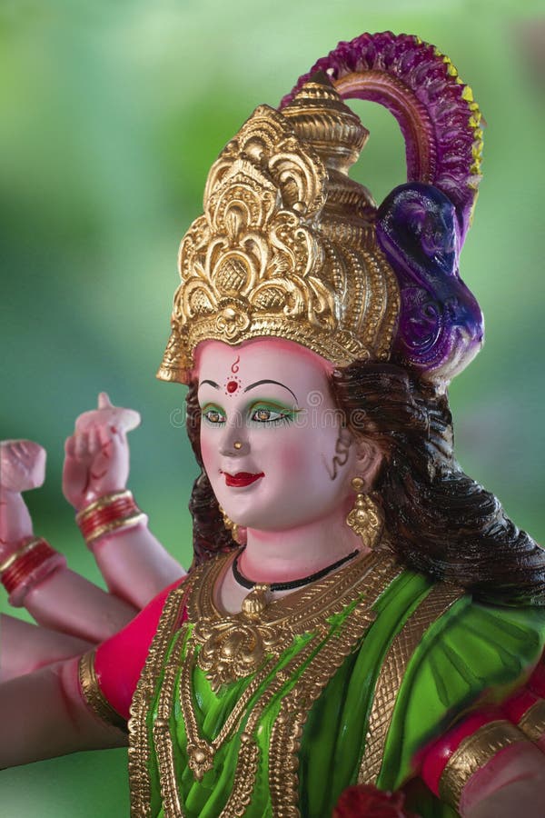Lord Durga Maa Durga Fecha Na Face Imagem de Stock - Imagem de ...