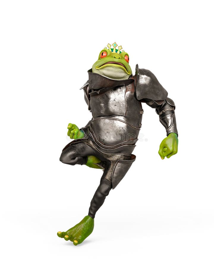 Lord Frog is Running in White Background Stock Illustration ...