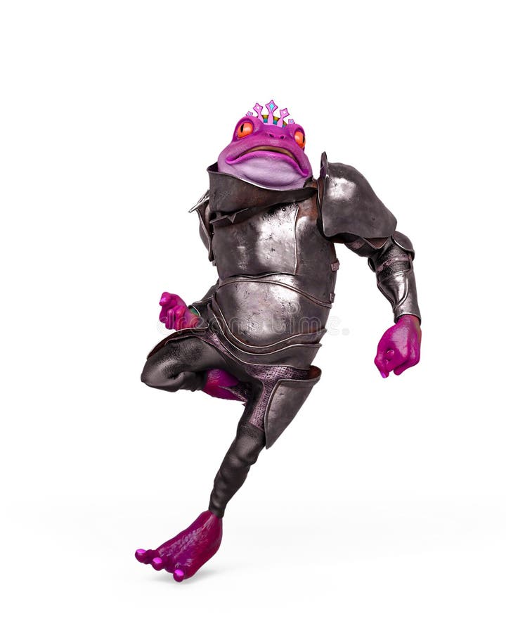 Frog is Doing a Power Pose in Isometric View Stock Illustration ...