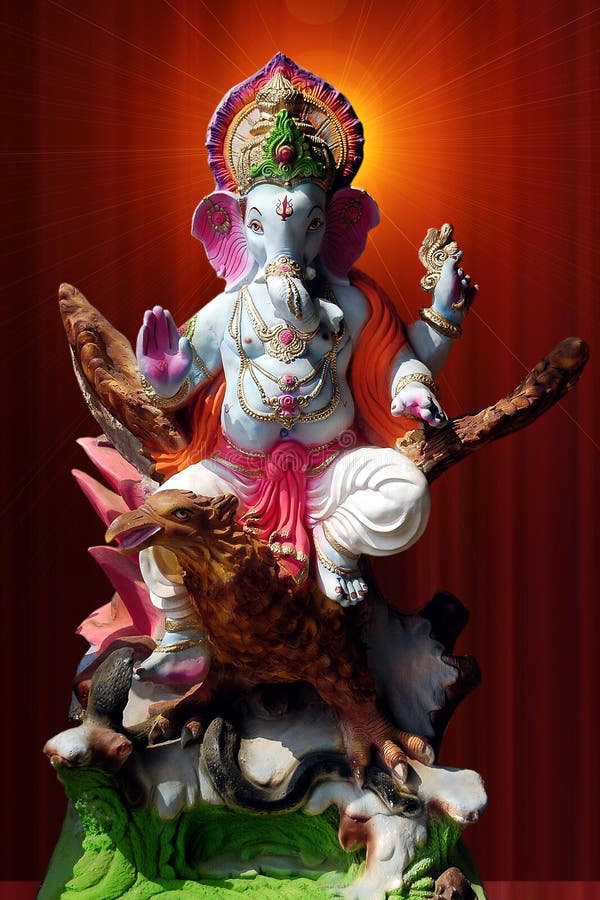 Lord Ganesha on garuda stock photo. Image of lord, craftsmanship - 6662828