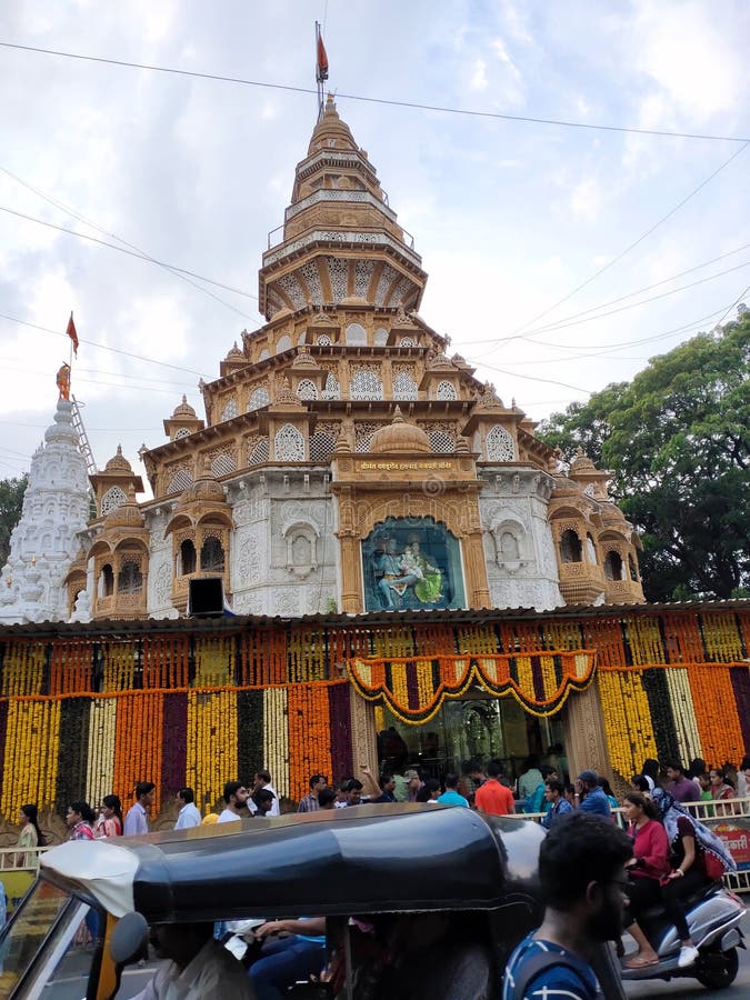 Lord Ganesha temple pune editorial stock photo. Image of pune - 167560018