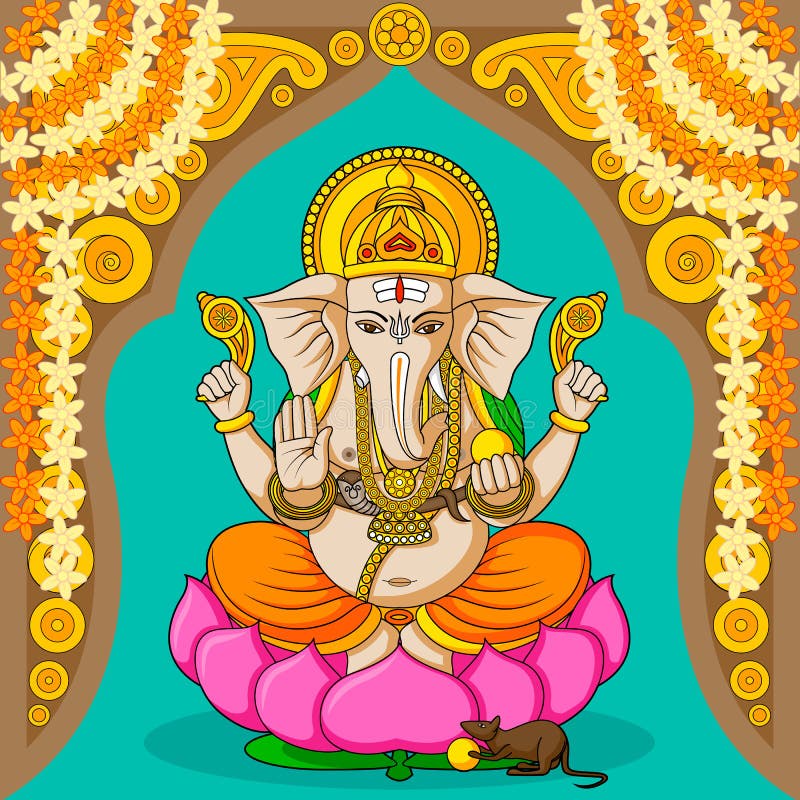 Shri Ganesha-Yantra stock vector. Illustration of ganapati - 24342243