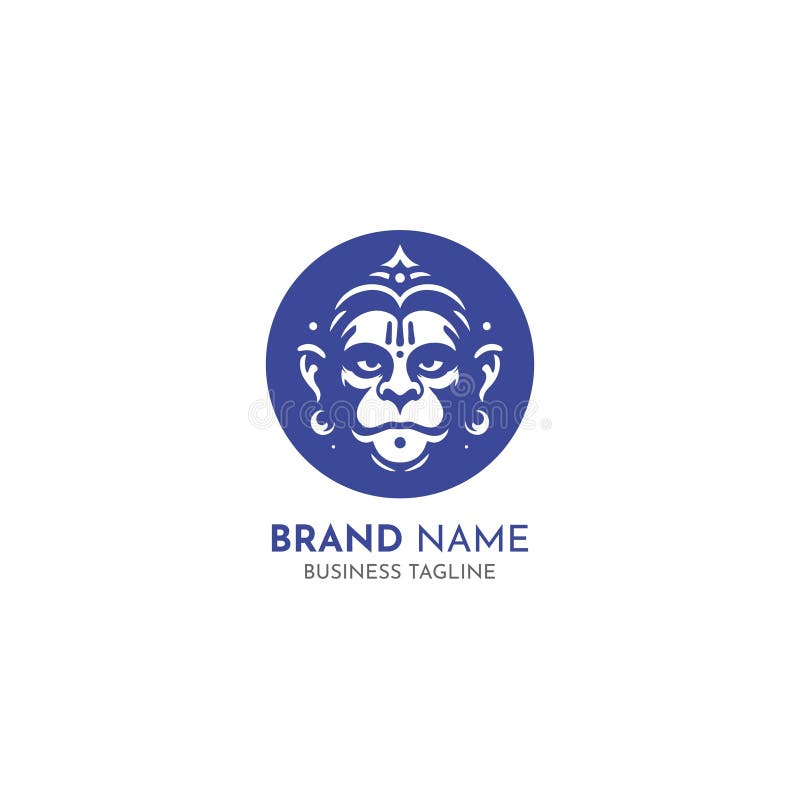 Lord Hanuman Powerful Expression Logo Vector Stock Vector ...