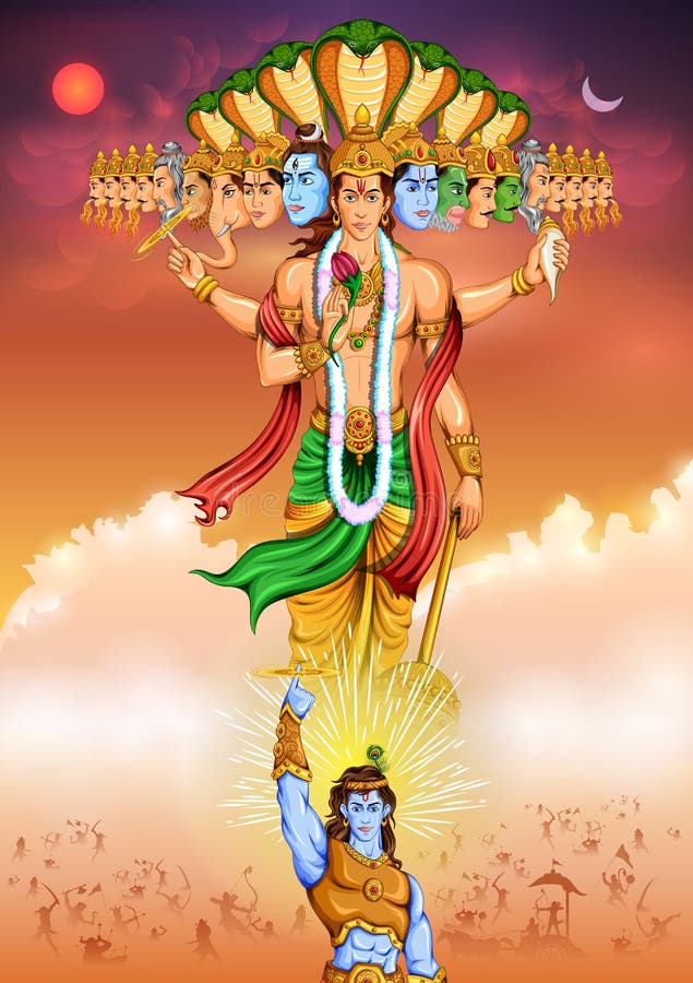 Vishvarupa Darshan Stock Illustrations – 1 Vishvarupa Darshan Stock ...