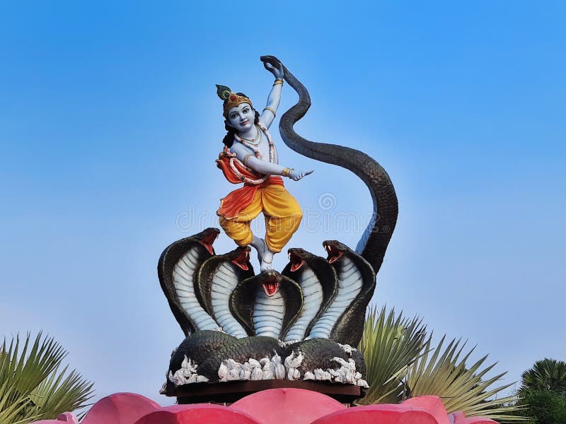 Lord Krishna . Krishna Killed Big Snake Called As Kalika Stock Image ...