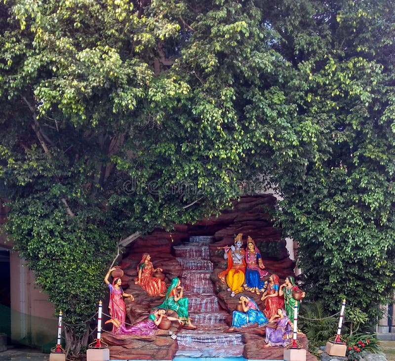 Lord Krishna Sitting Tree Stock Photos - Free & Royalty-Free Stock ...