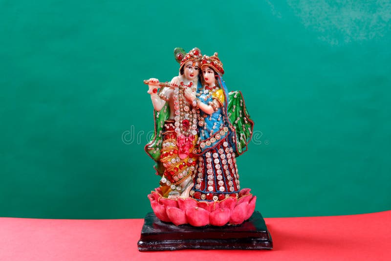 Lord Krishna Und Radha, Indischer Gott Stockbild - Bild von hinduismus ...