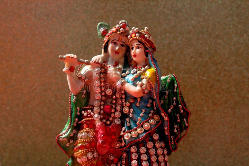 Lord Krishna Und Radha, Indischer Gott Stockbild - Bild von indien ...