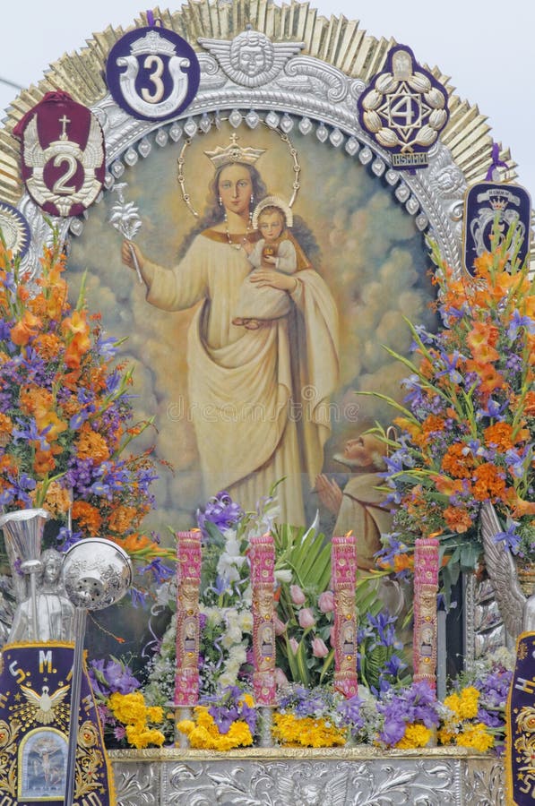 Virgen mary lima peru stock image. Image of peru, seaplusmn - 28611567