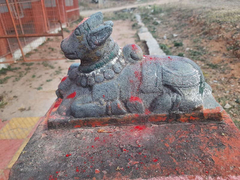 Lord Nandi statue stock image. Image of memorial, plant - 274264445