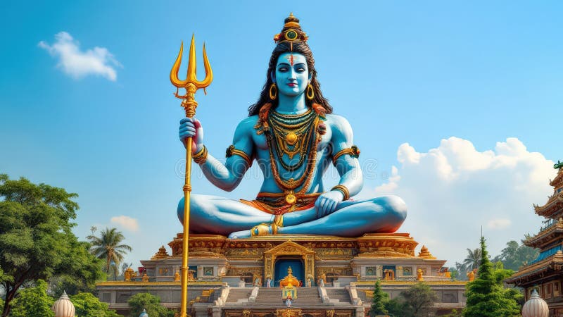 Lord Shiva Statue â€ Divine Symbol of Power and Meditation Stock ...