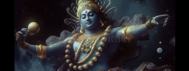 Lord Vishnu Creating the Universe Generative AI Stock Illustration ... Lord Vishnu Creating the Universe Generative AI Stock Illustration ...