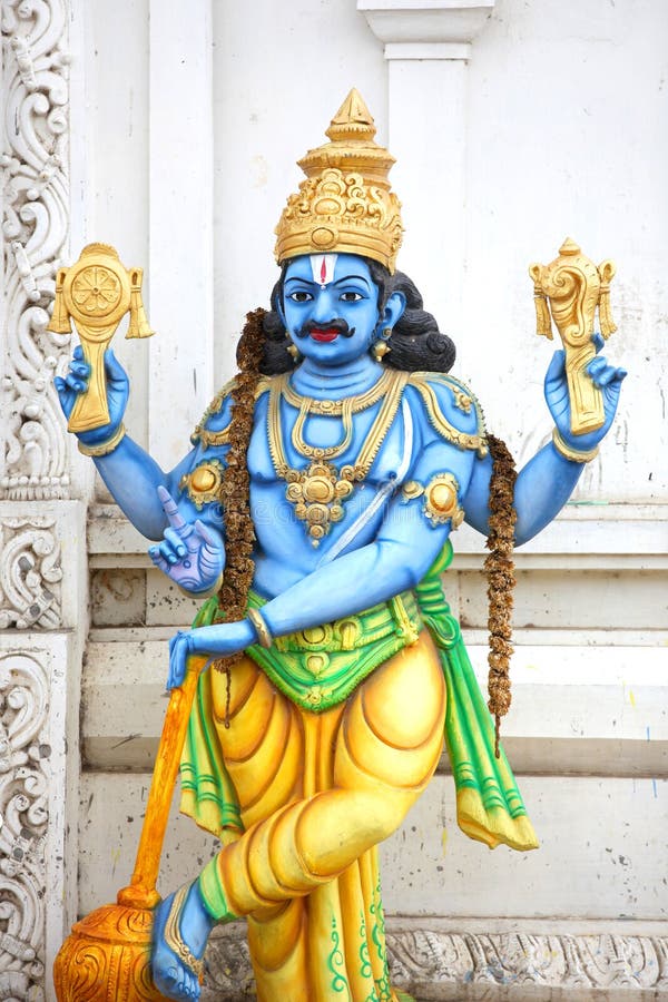 Lord Vishnu Statue in a Sitting Position , Thailand Stock Photo - Image ...