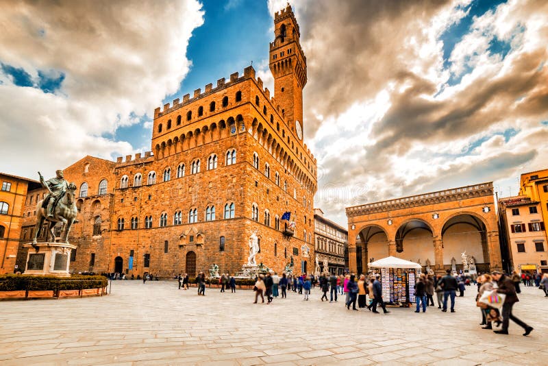 Lordship Square in Florence Stock Photo - Image of lordship, symbol ...
