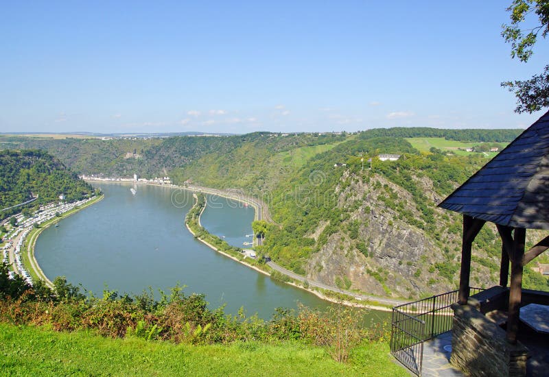 Lorelei Rock on the Rhine River Stock Image - Image of lorelei, site ...