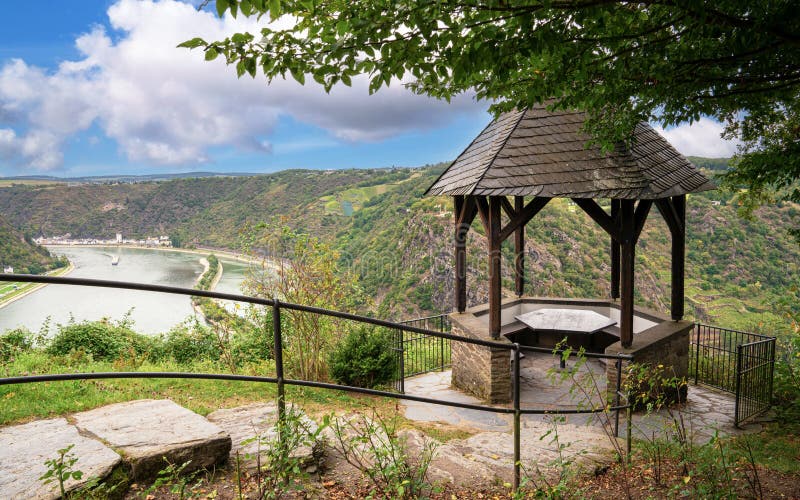 Loreley at Rhine River, Rhine Valley, Germany Stock Image - Image of ...