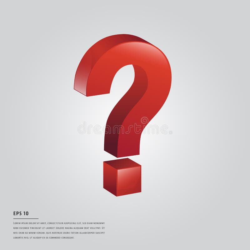 Lorem Ipsum Text with Big Red Question Mark Stock Vector - Illustration ...