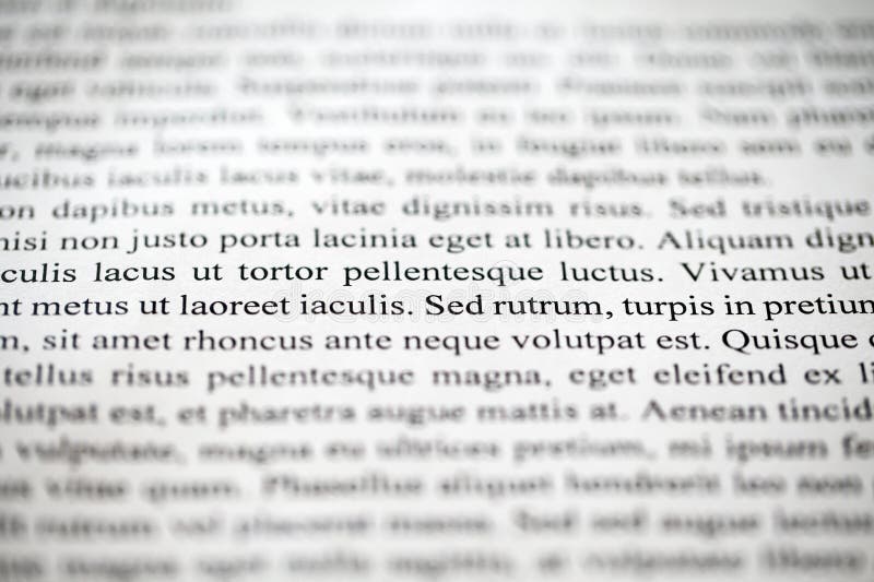 Lorem Ipsum Text Strings of Words on Printed on Paper, Sample Document ...