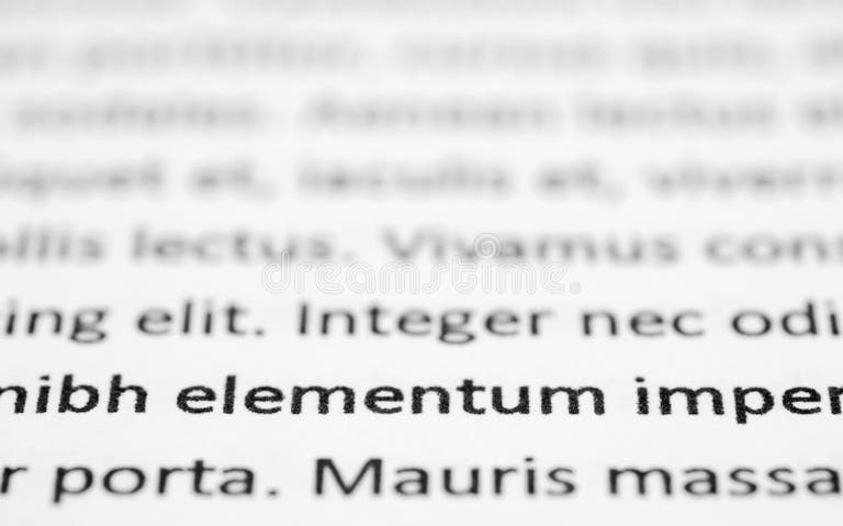 Lorem Ipsum Text on White Paper Stock Photo - Image of horizontal ...