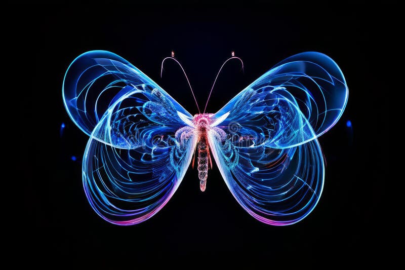 Lorenz Attractor Hologram Chaotic System Visualized As a Butterf Stock ...