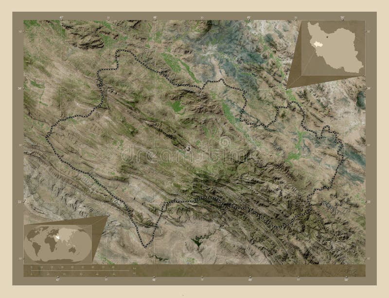 Lorestan, Iran. High-res Satellite. Capital Stock Illustration ...