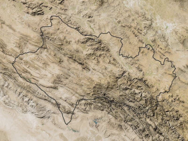 Lorestan, Iran. Low-res Satellite. No Legend Stock Illustration ...