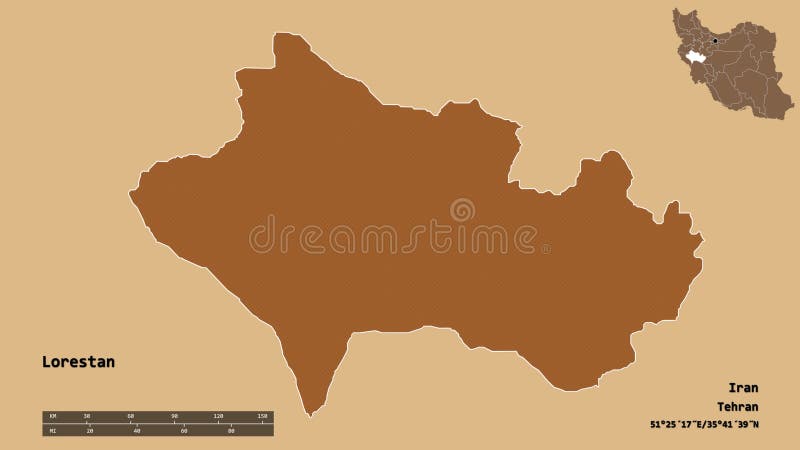 Lorestan, Province of Iran, Zoomed. Pattern Stock Illustration ...